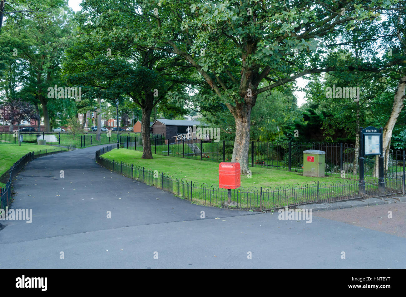 An Intersection of Pathways at Roker Park, Sunderland Stock Photo - Alamy