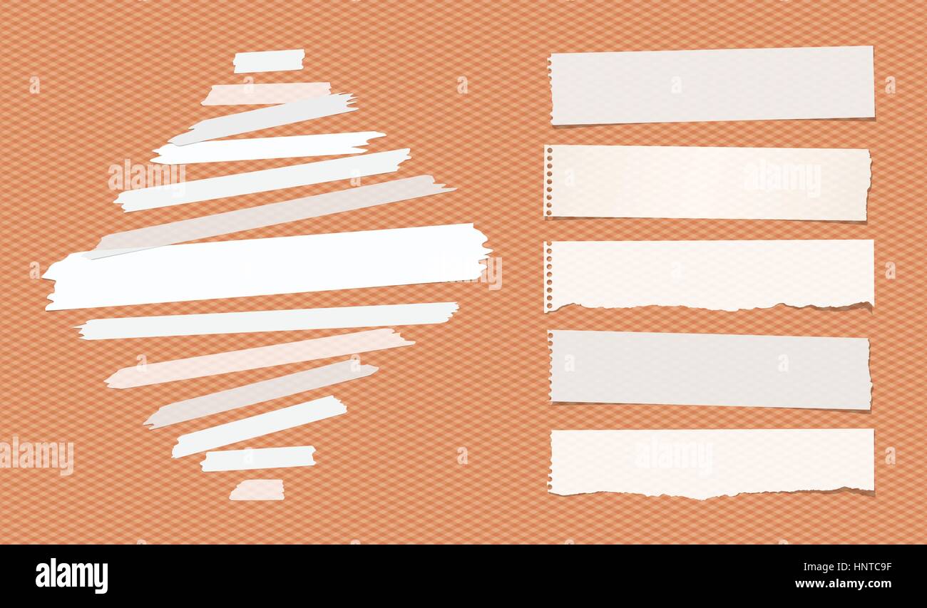 Torn paper stuck with tape Stock Vector Images - Alamy