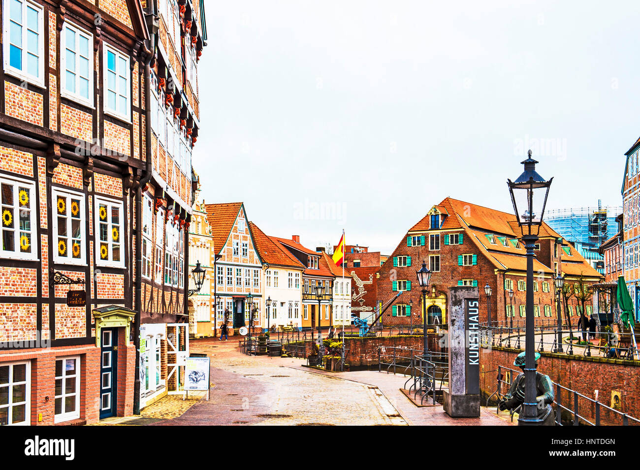 Am alten Hafen von Stade, Niedersachsen; old Harbour of Stade, lower ...