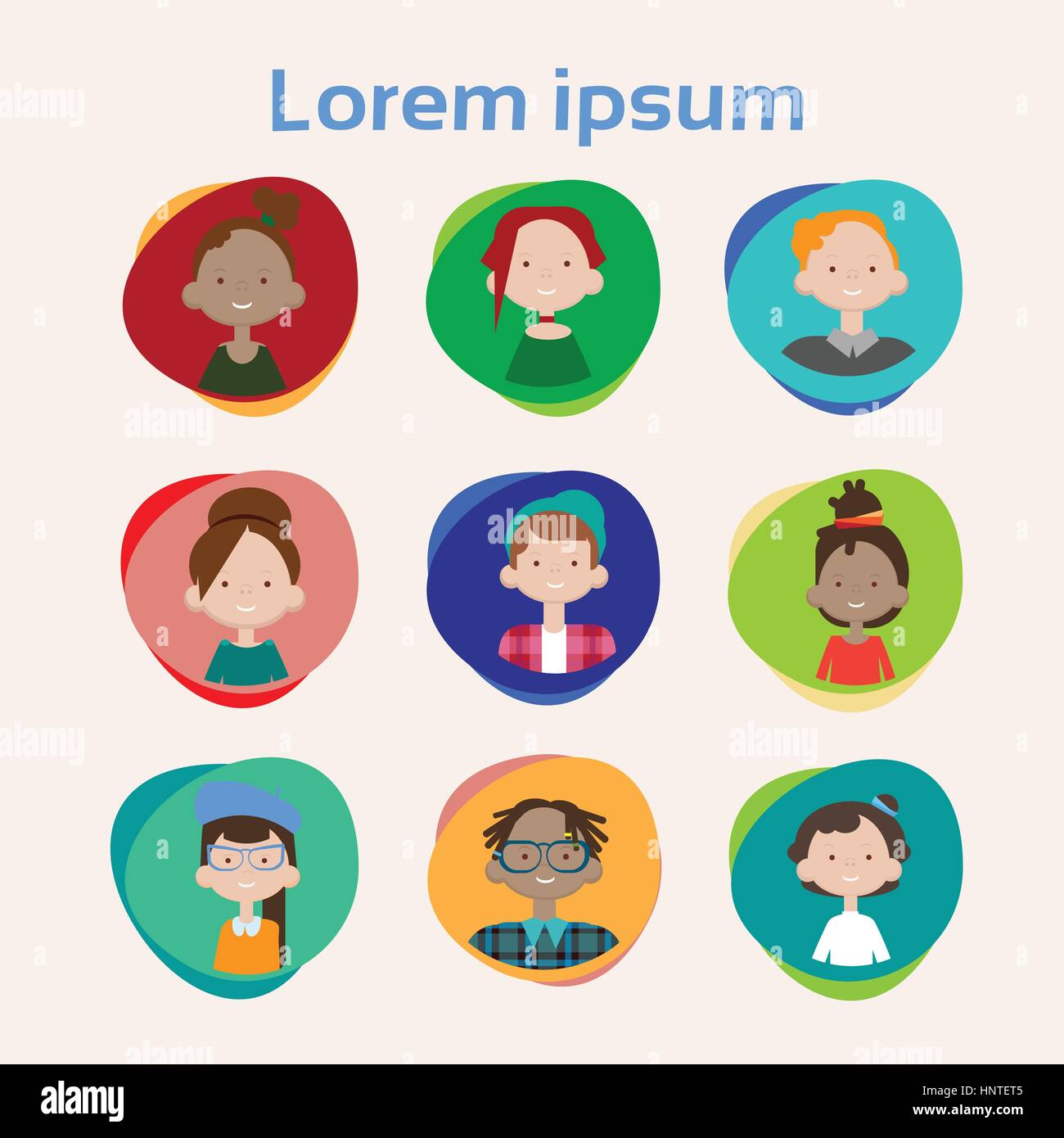 Profile Icon Avatar Image Group Casual People Big Crowd Diverse Ethnic ...