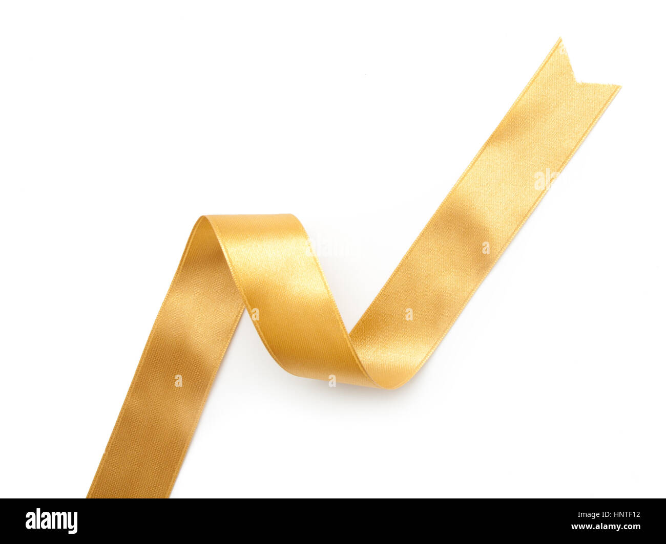 golden ribbon border isolated on white background Stock Photo - Alamy