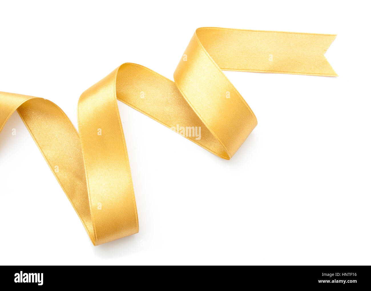 golden ribbon border isolated on white background Stock Photo - Alamy