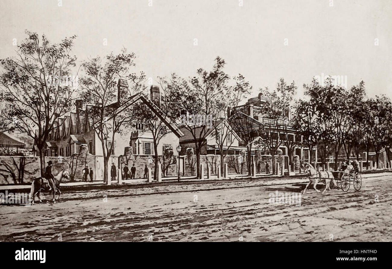 Lion and Beehive Houses, Salt Lake City, circa 1890 Stock Photo - Alamy