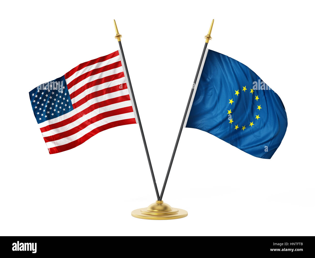 Flags of the usa and the eu Cut Out Stock Images & Pictures - Alamy
