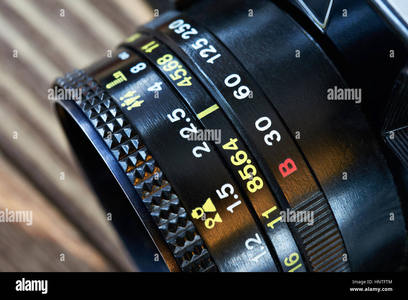 Retro photo camera lens closeup Stock Photo - Alamy