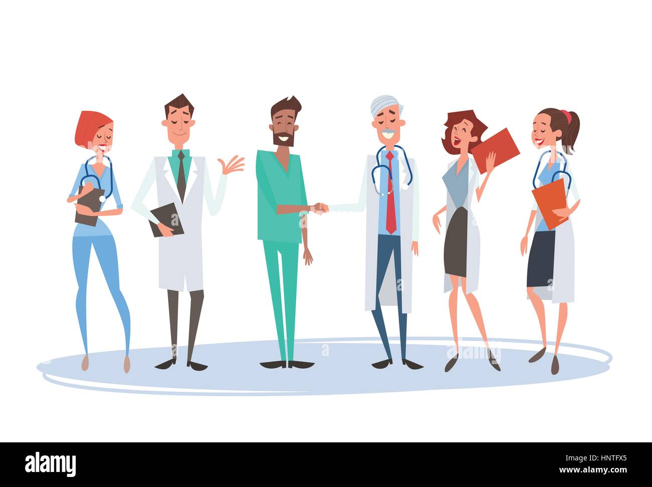 Doctor hand shake Stock Vector Images - Alamy