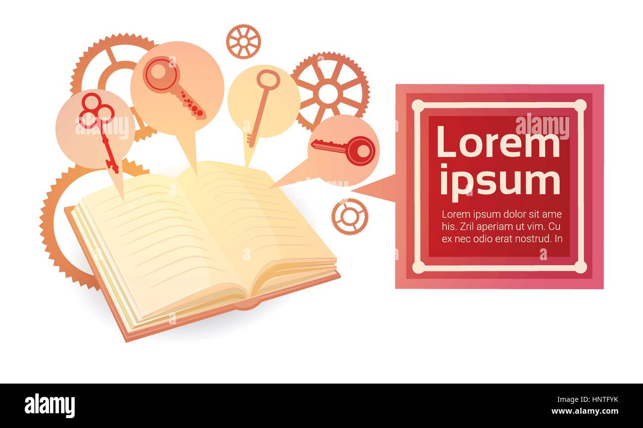 Open Book Library Read School Education Knowledge Concept Stock Vector ...