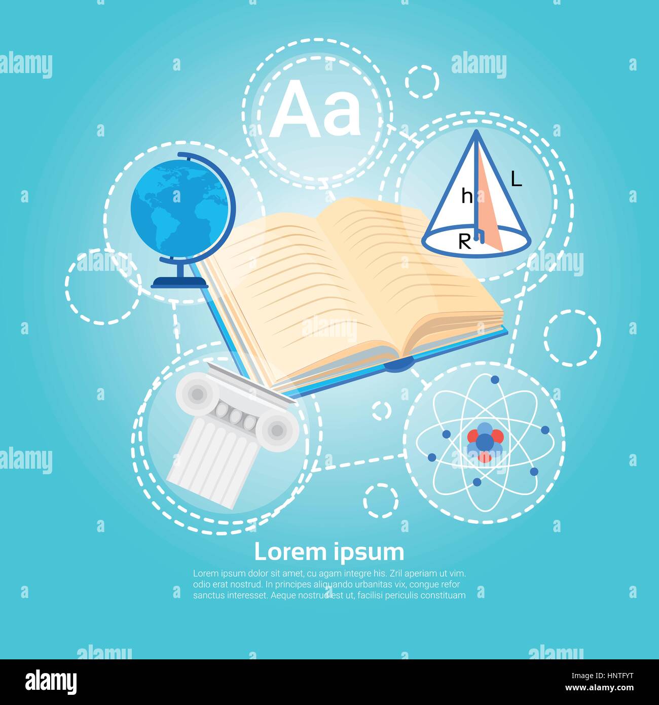 Open Book Library Read School Education Knowledge Concept Stock Vector ...