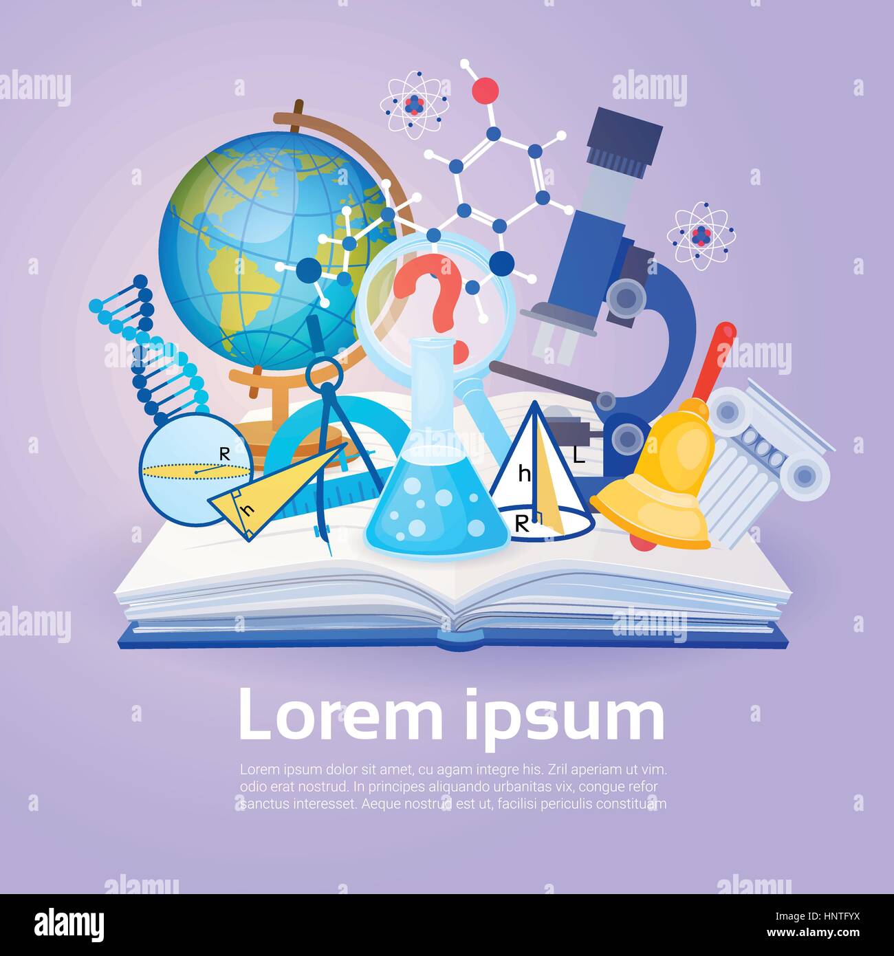 Open Book Library Read School Education Knowledge Concept Stock Vector ...