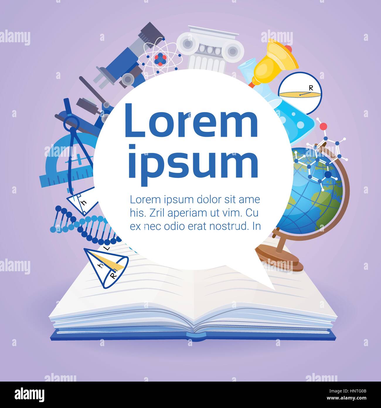 Open Book Library Read School Education Knowledge Concept Stock Vector ...