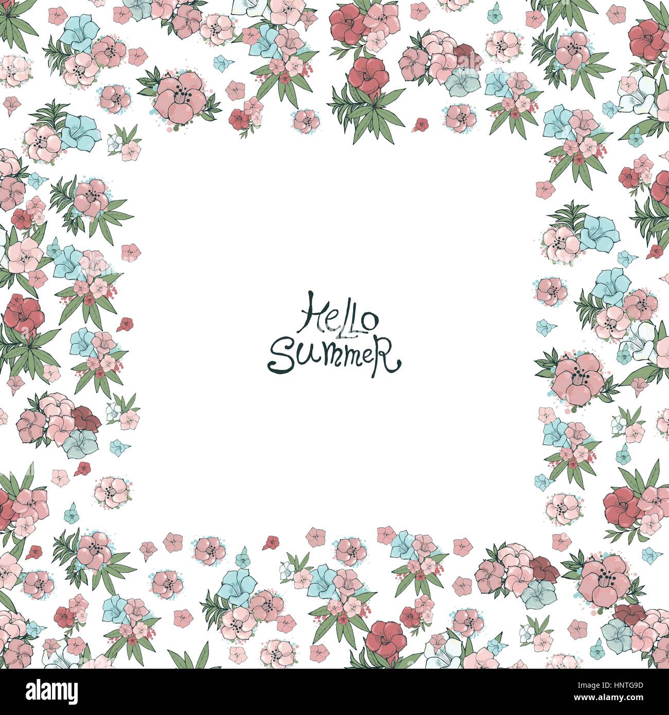 Square floral frame Stock Vector Image & Art - Alamy