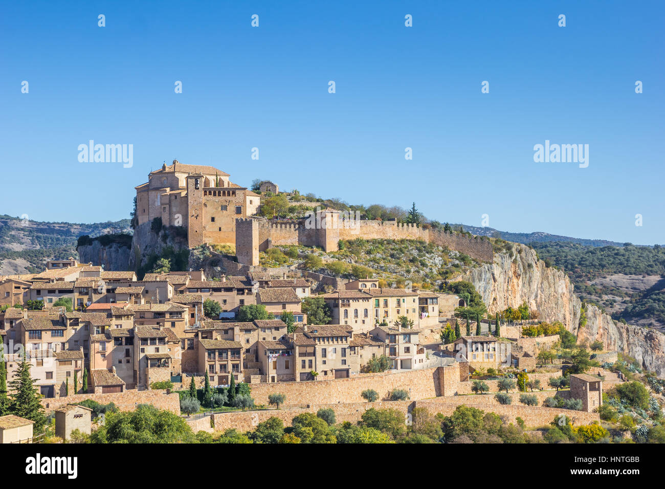 Castle above the village hi-res stock photography and images - Alamy