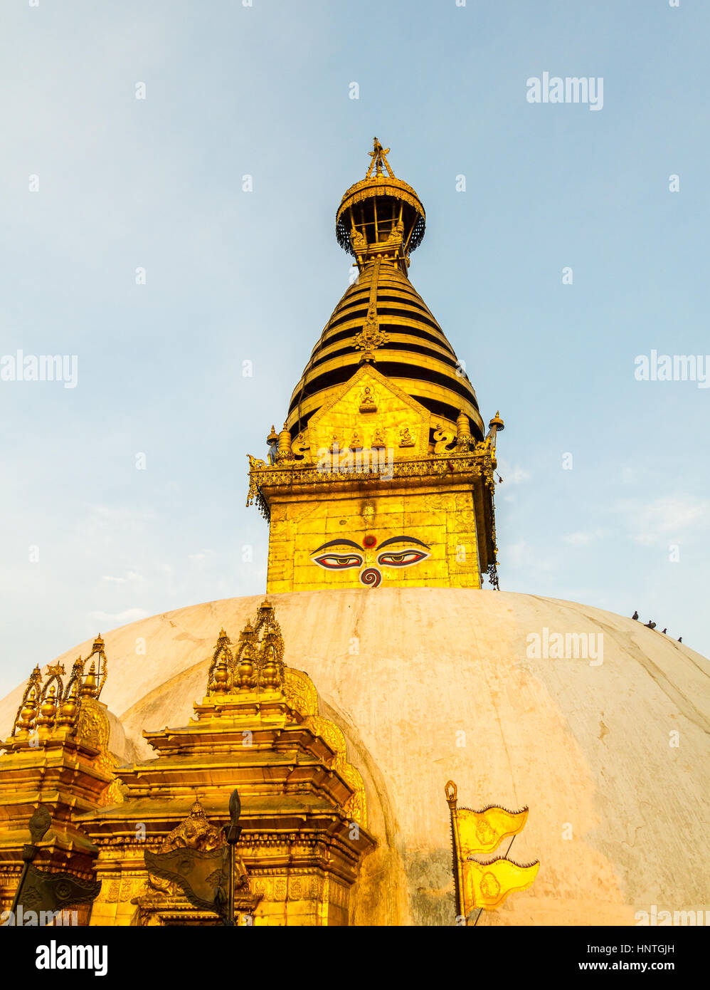 Golden view of Swayambhunath Stupa Kathmandu,Nepal Stock Photo - Alamy