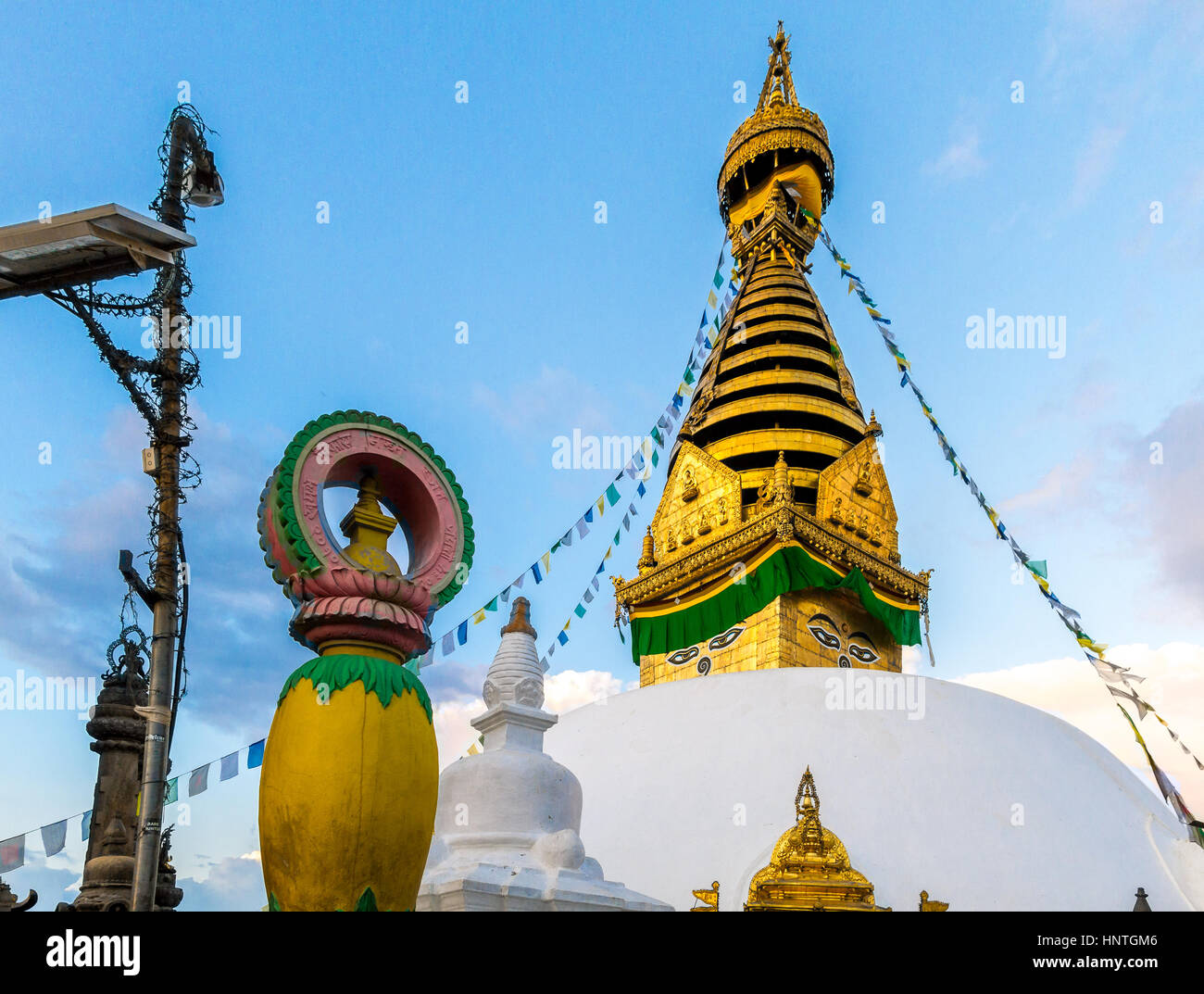 Golden view of Swayambhunath Stupa Kathmandu,Nepal Stock Photo - Alamy