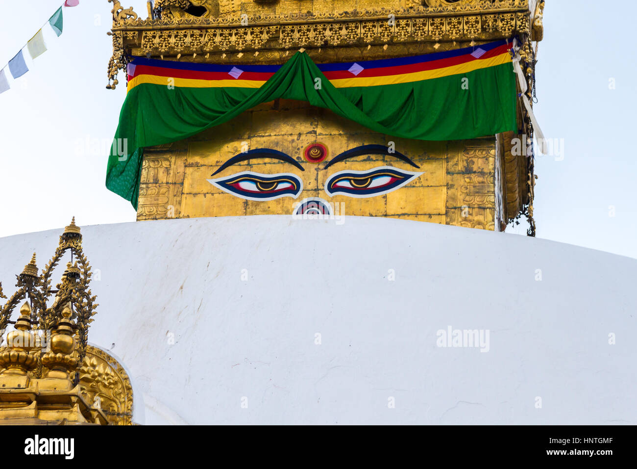 Golden view of Swayambhunath Stupa Kathmandu,Nepal Stock Photo - Alamy