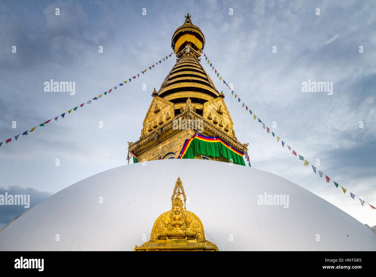 Golden view of Swayambhunath Stupa Kathmandu,Nepal Stock Photo - Alamy