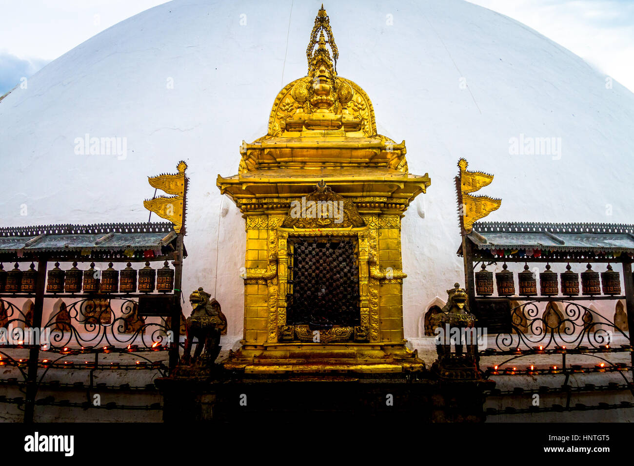 Golden view of Swayambhunath Stupa Kathmandu,Nepal Stock Photo - Alamy