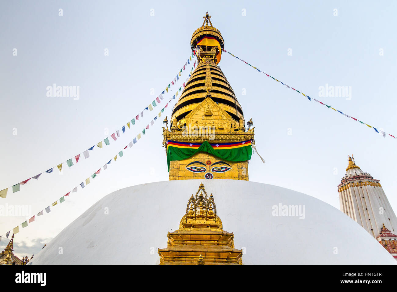 Golden view of Swayambhunath Stupa Kathmandu,Nepal Stock Photo - Alamy