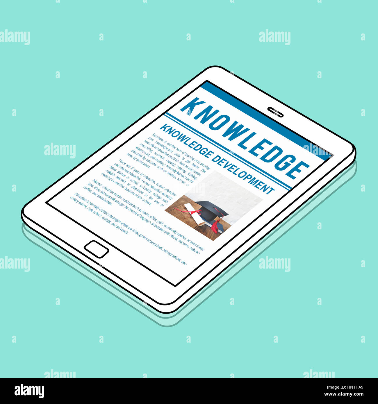 Graduation Hat Diploma Degree Knowledge Concept Stock Photo - Alamy