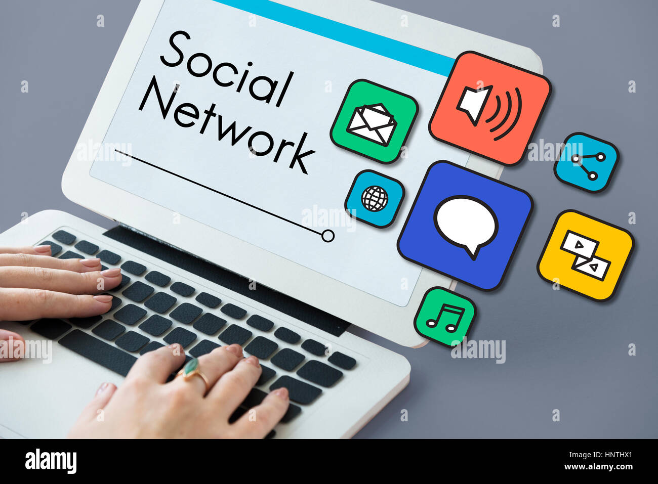 Internet Social Media Network Digital Stock Photo - Alamy