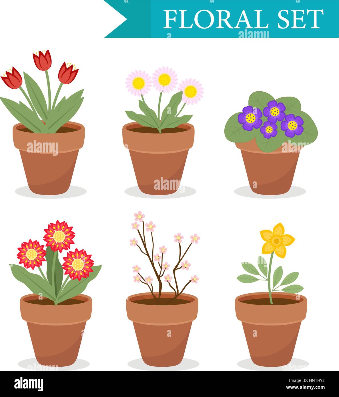 Pot plant Stock Vector Images - Alamy