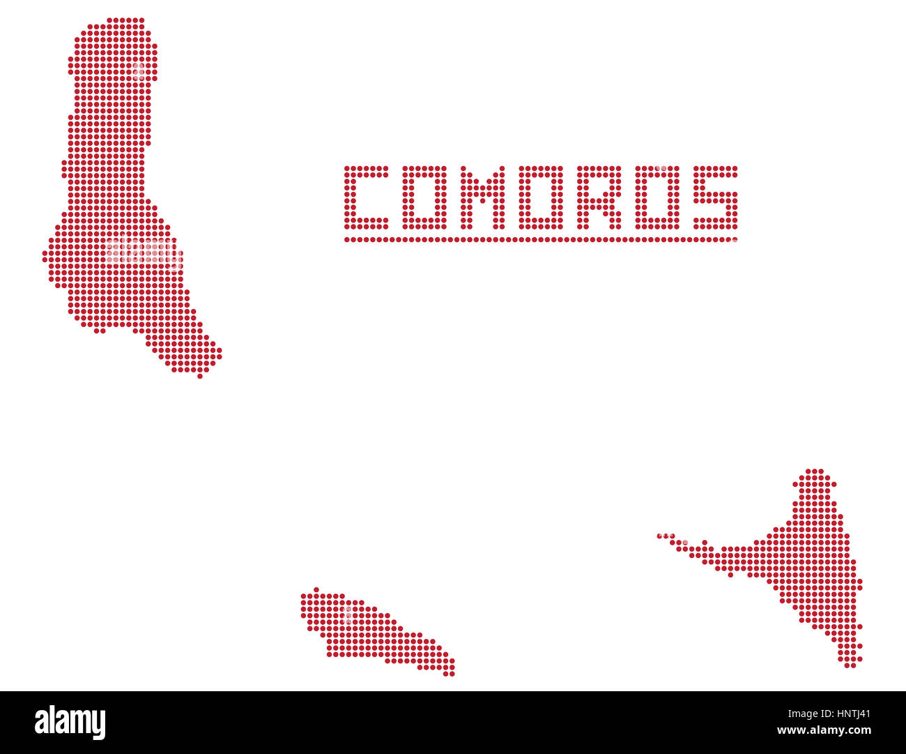 A dot map of Comoros Africa isolated on a white background Stock Photo ...
