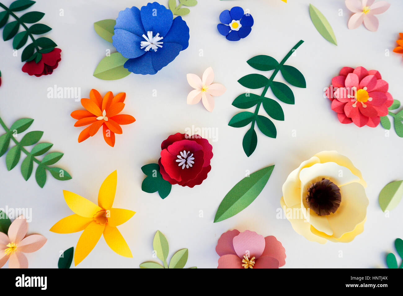 Flower Papercraft Art Activity Handmade Stock Photo - Alamy