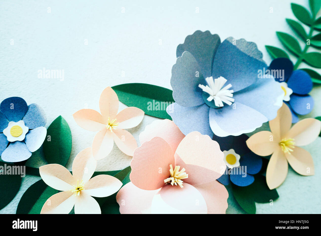 Handmade Papercraft Flowers Isolated Art Stock Photo - Alamy