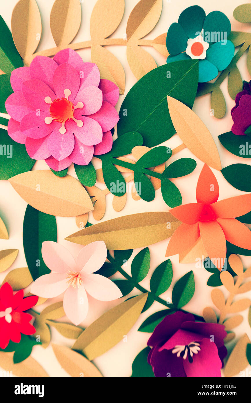 Flower Papercraft Art Activity Handmade Stock Photo - Alamy