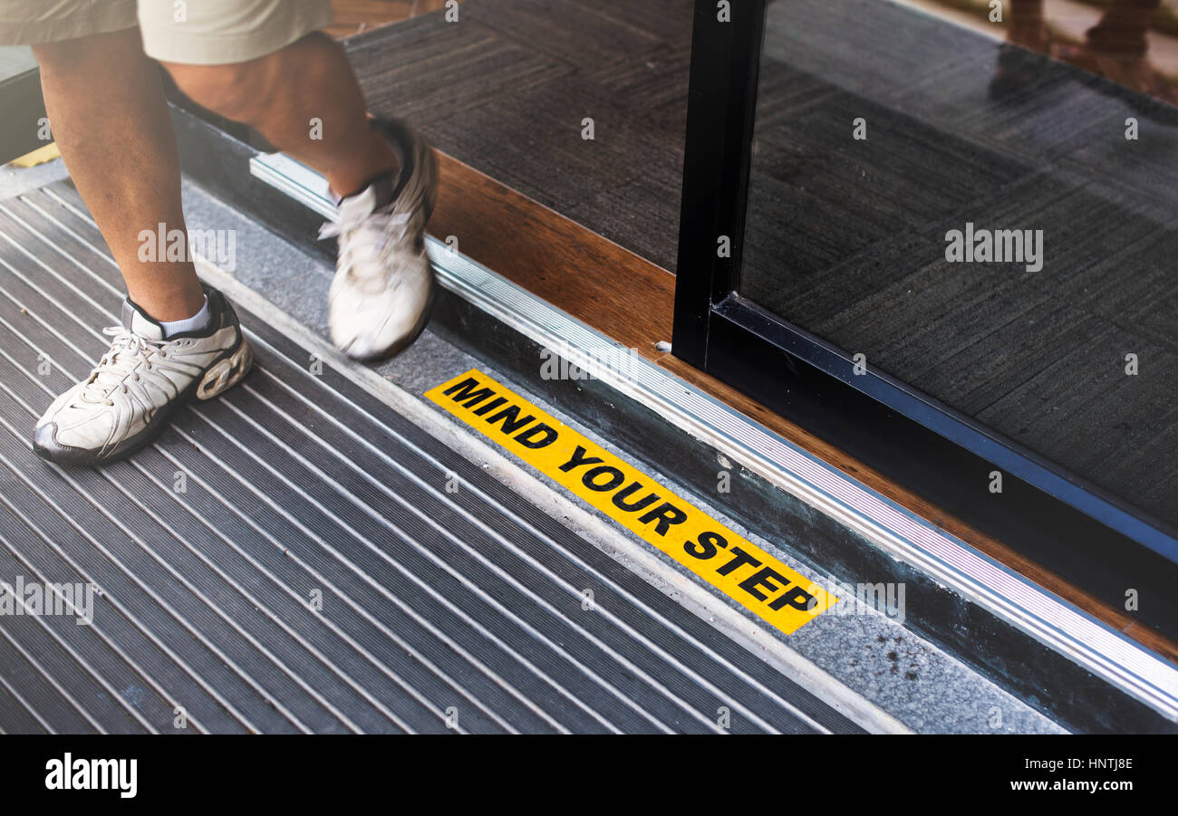 Mind Step Surface Accident Caution Gap Stumble Stock Photo - Alamy