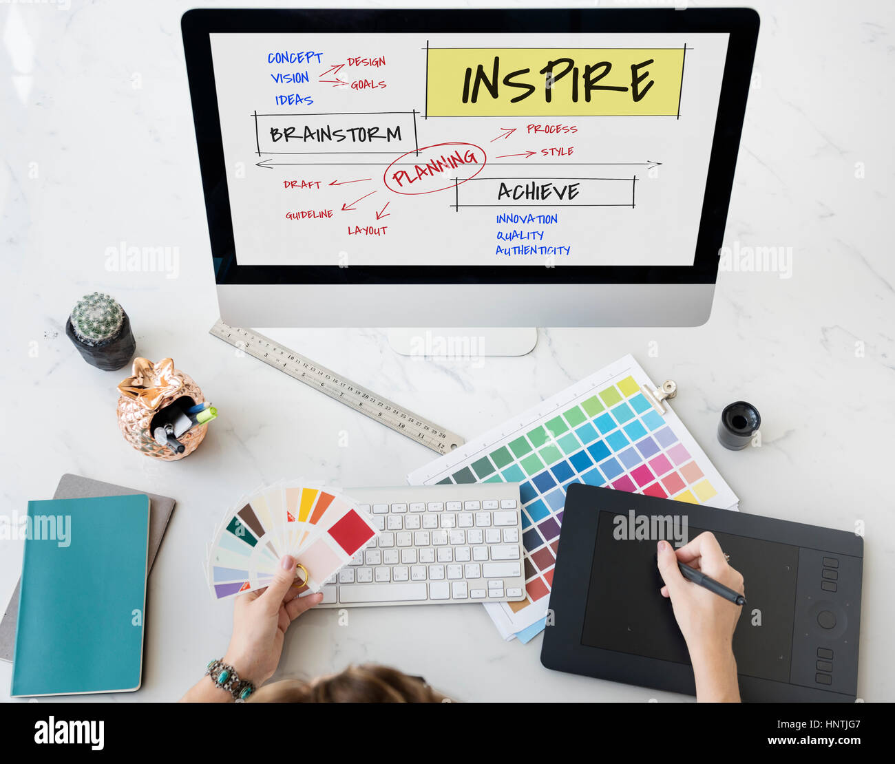 Achieve Design Inspire Fresh Ideas Stock Photo - Alamy