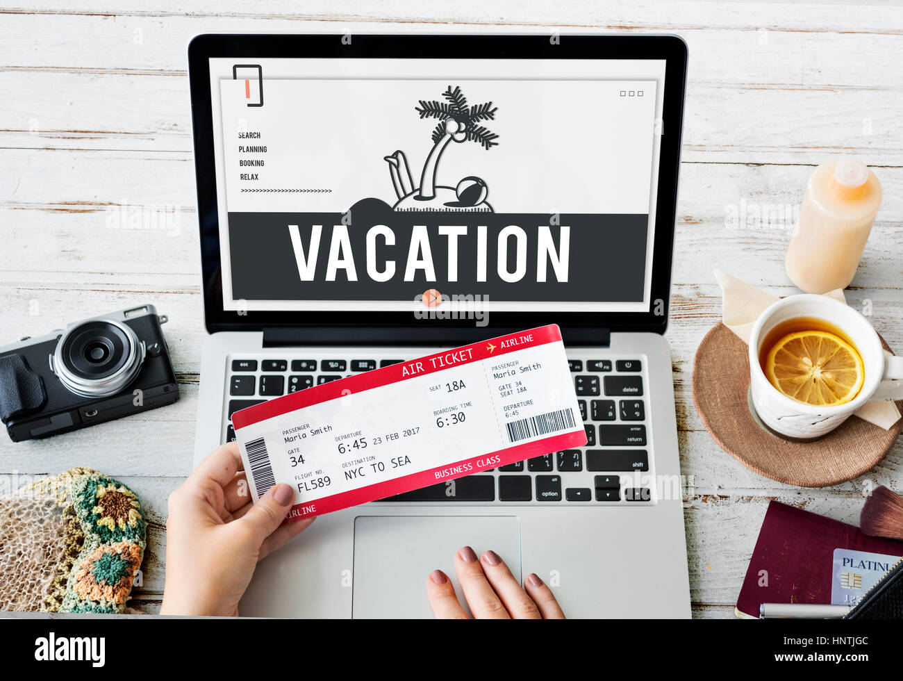 Vacation Recreation Relaxation Journey Concept Stock Photo - Alamy