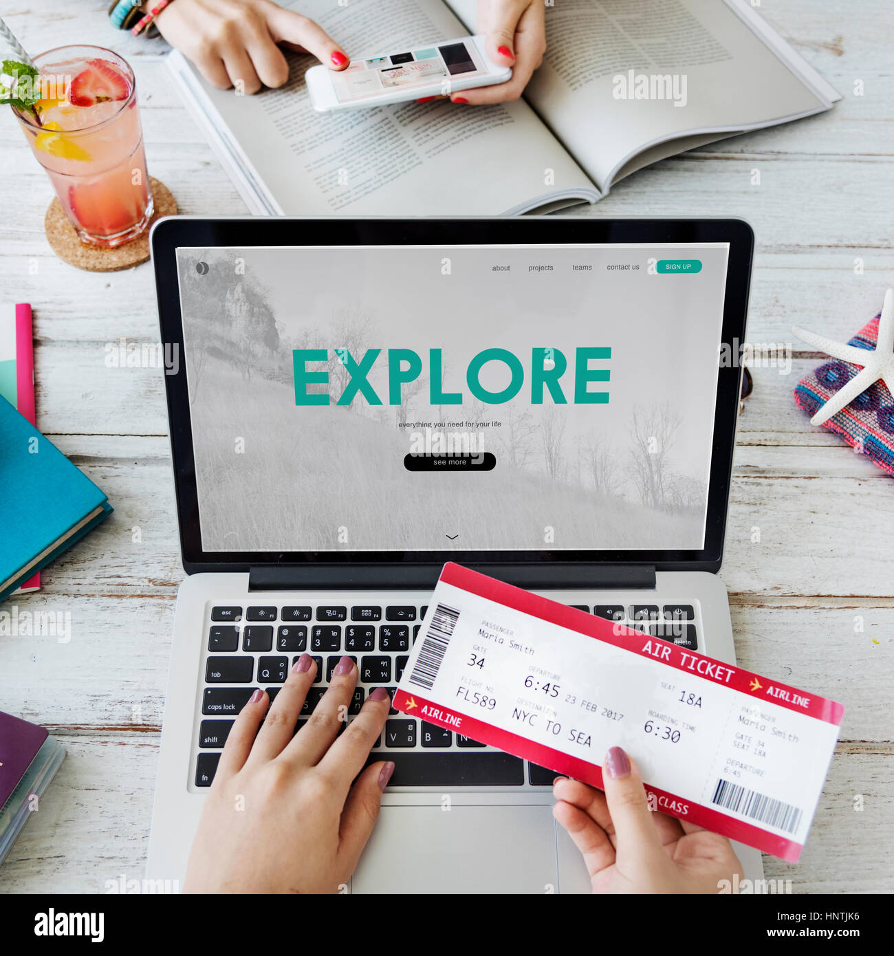 Adventure Destination Holiday Journey Tour Vacation Explore Trip Stock ...