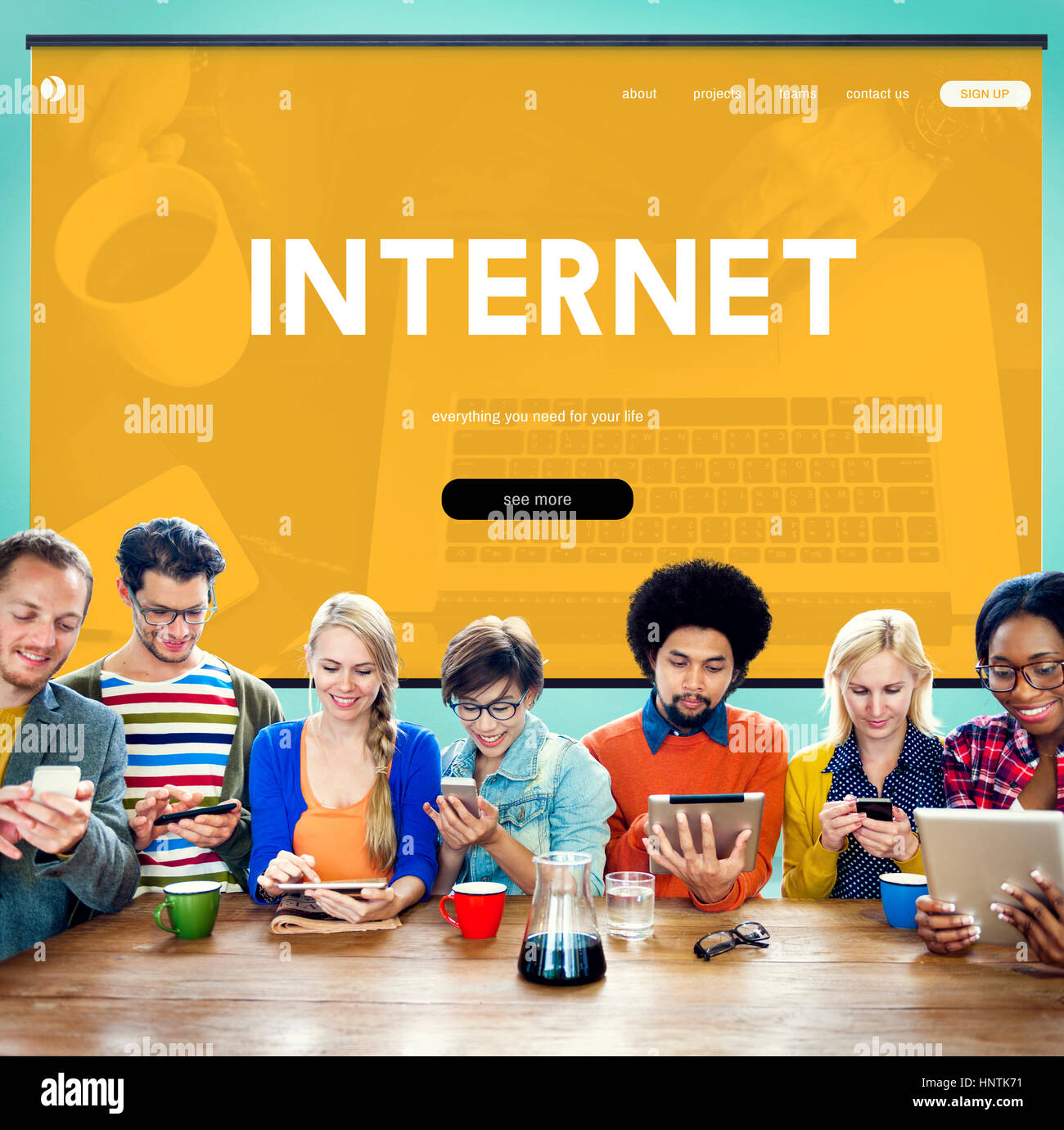 Internet Technology Social Media Concept Stock Photo - Alamy