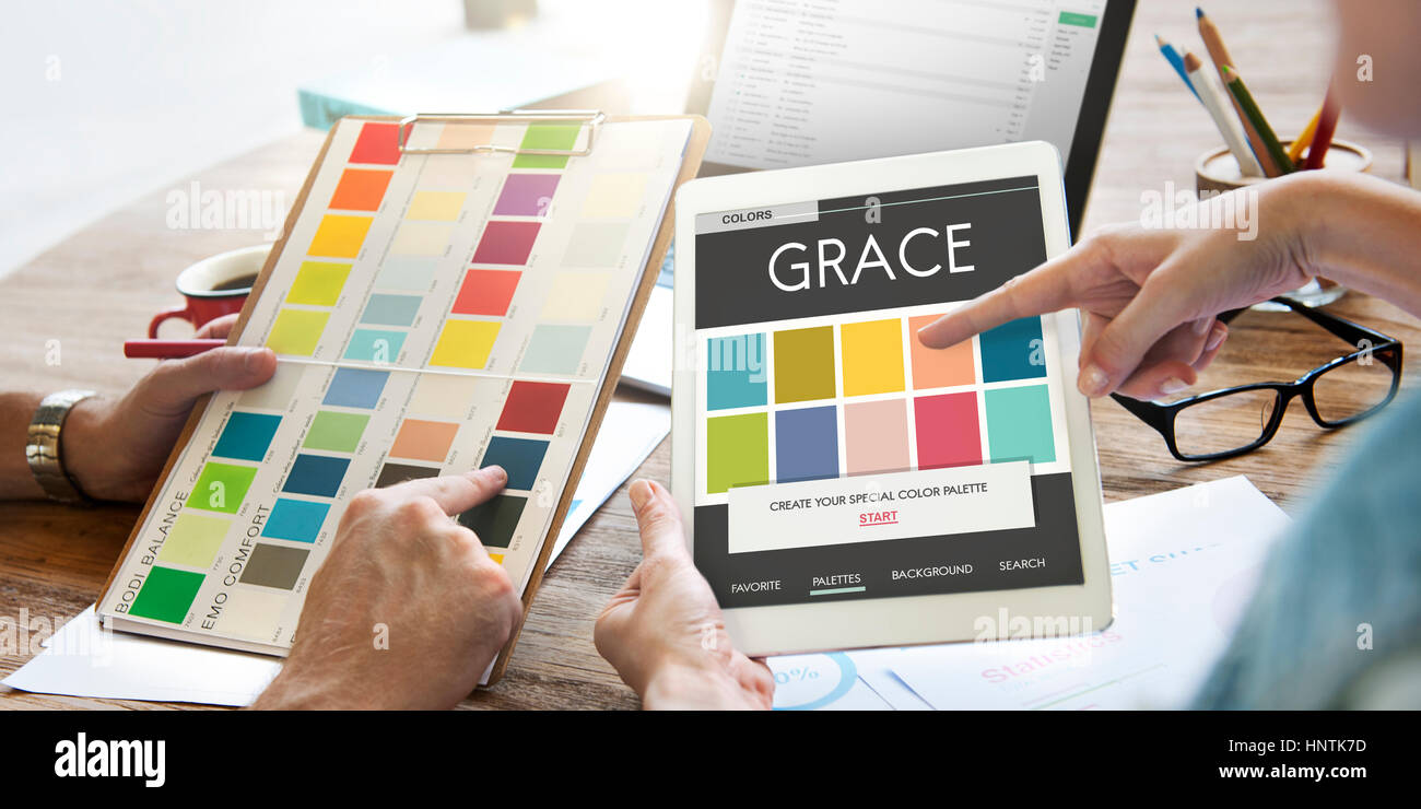 Colour Shade Design Colourful Palette Concept Stock Photo - Alamy