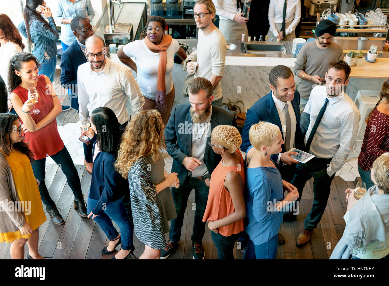 Party People Communication Talking Happiness Concept Stock Photo - Alamy