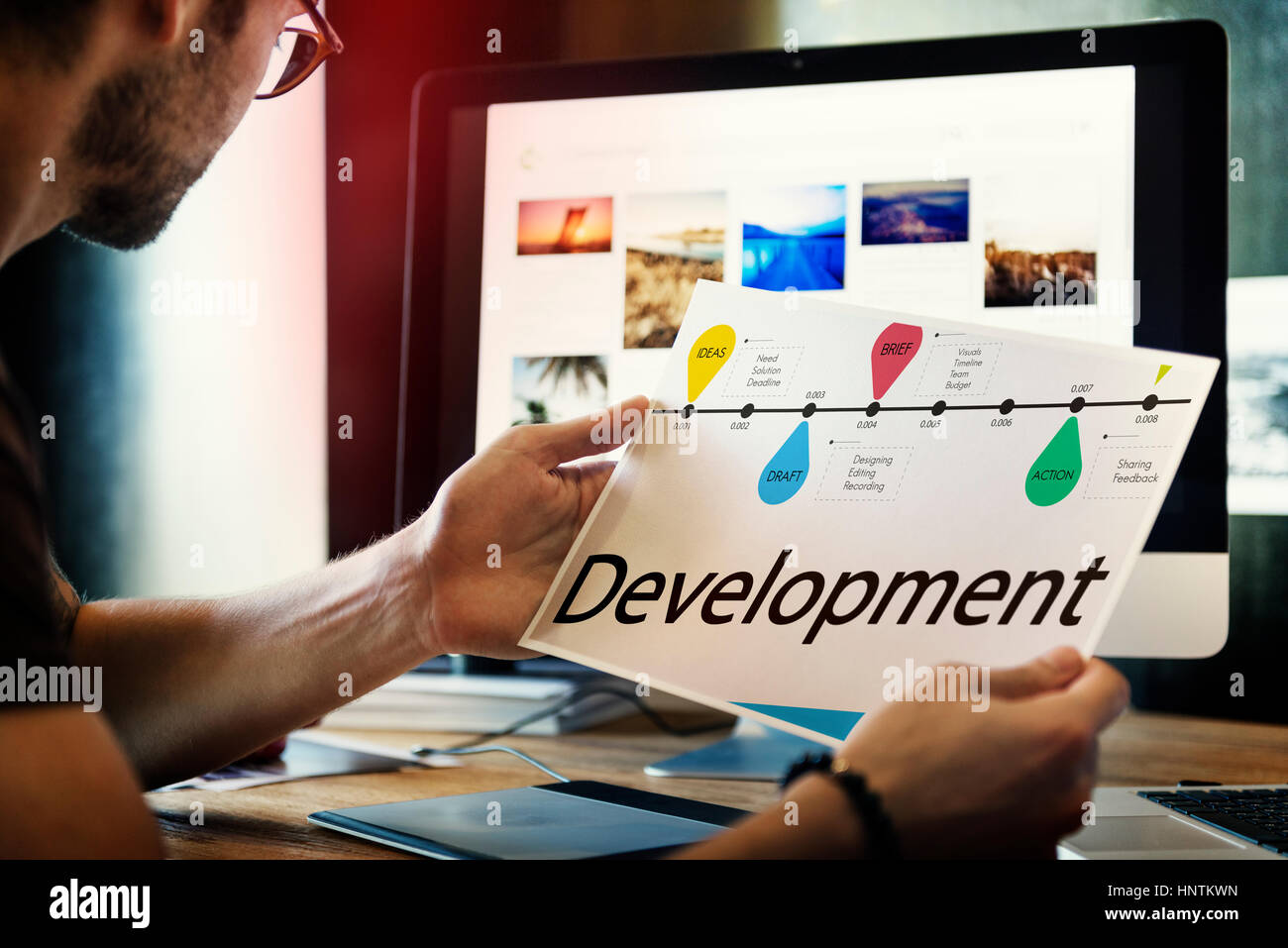 Timeline Process Progress Development Concept Stock Photo - Alamy