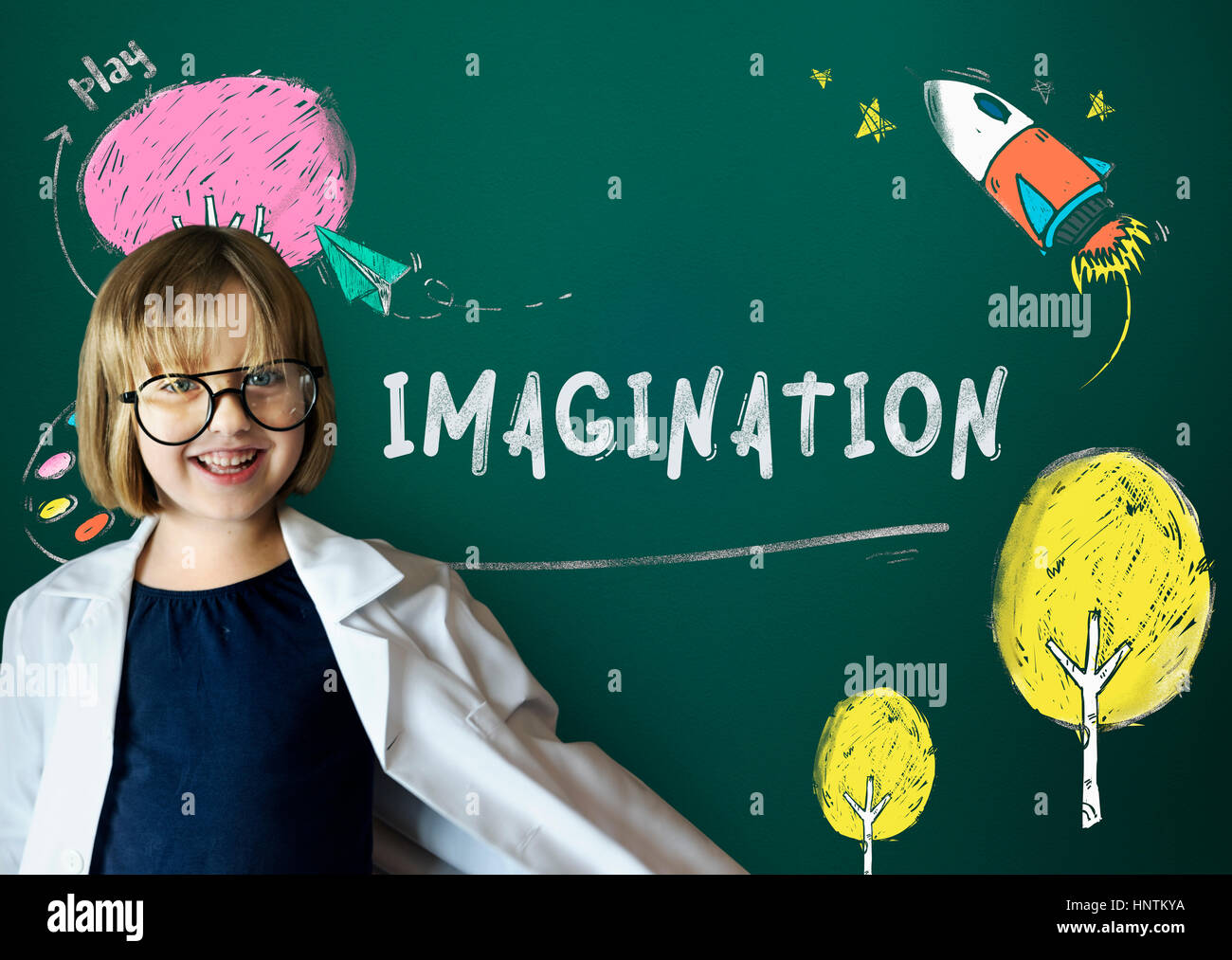 Children Imagination Learning Icon Concept Stock Photo - Alamy