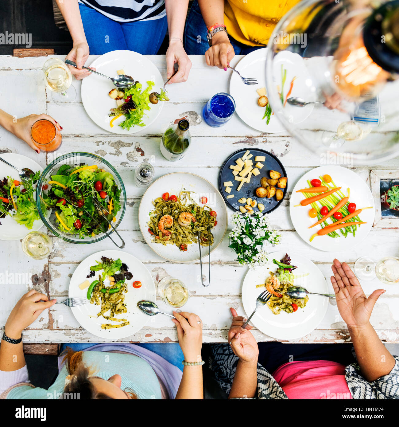 Women Communication Dinner Together Concept Stock Photo - Alamy