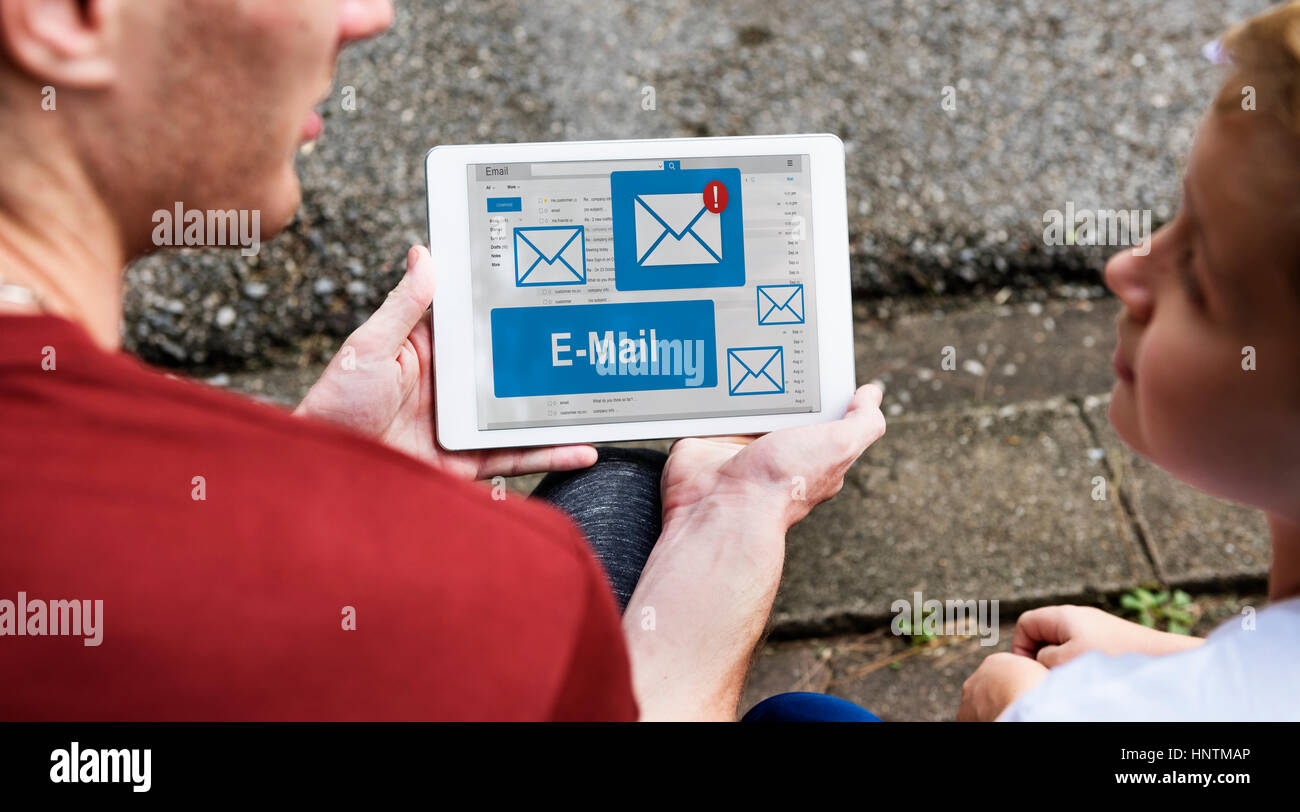 E-mail Communication Data Internet Message Concept Stock Photo - Alamy