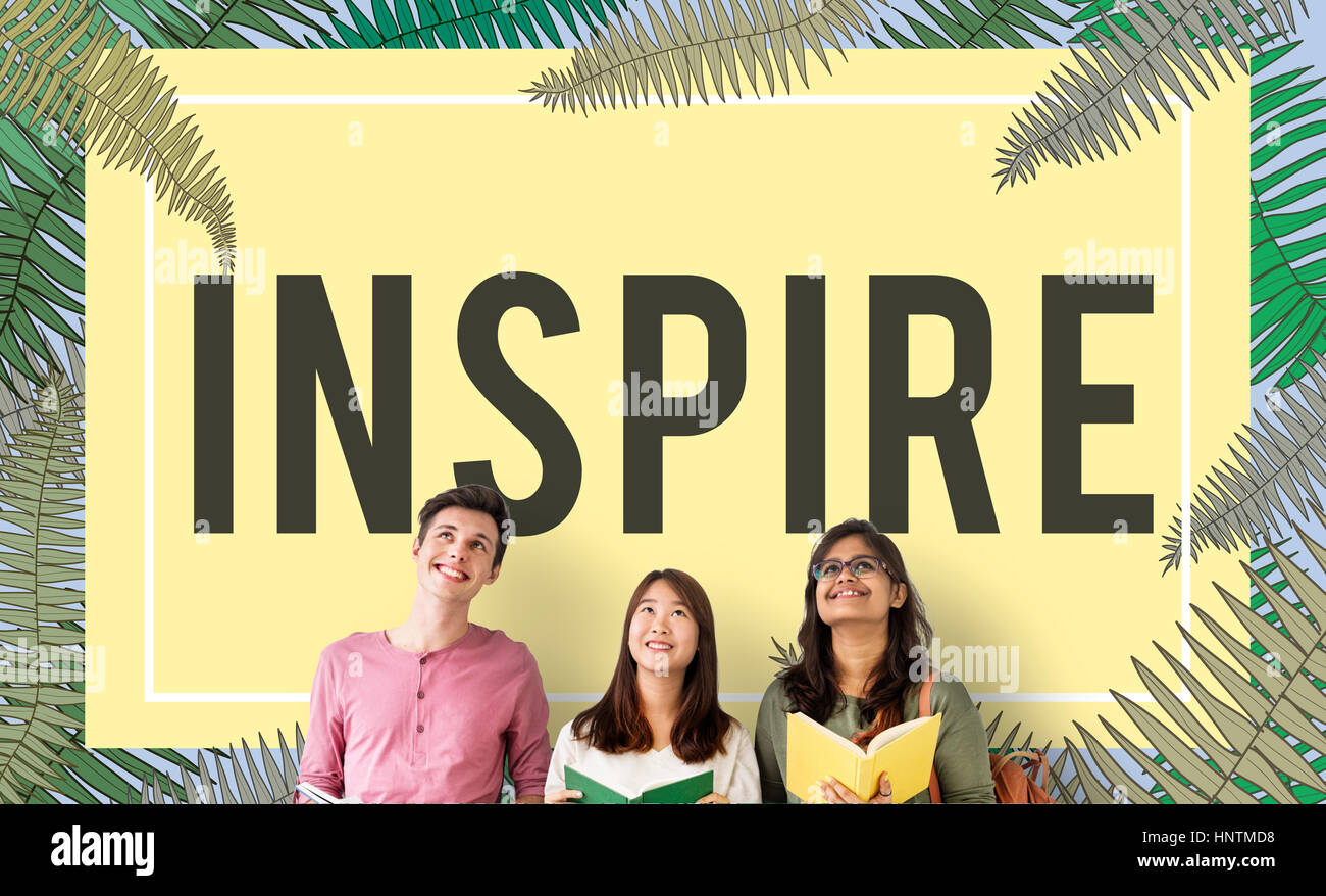 Inspire Positive Thinking Graphic Concept Stock Photo - Alamy