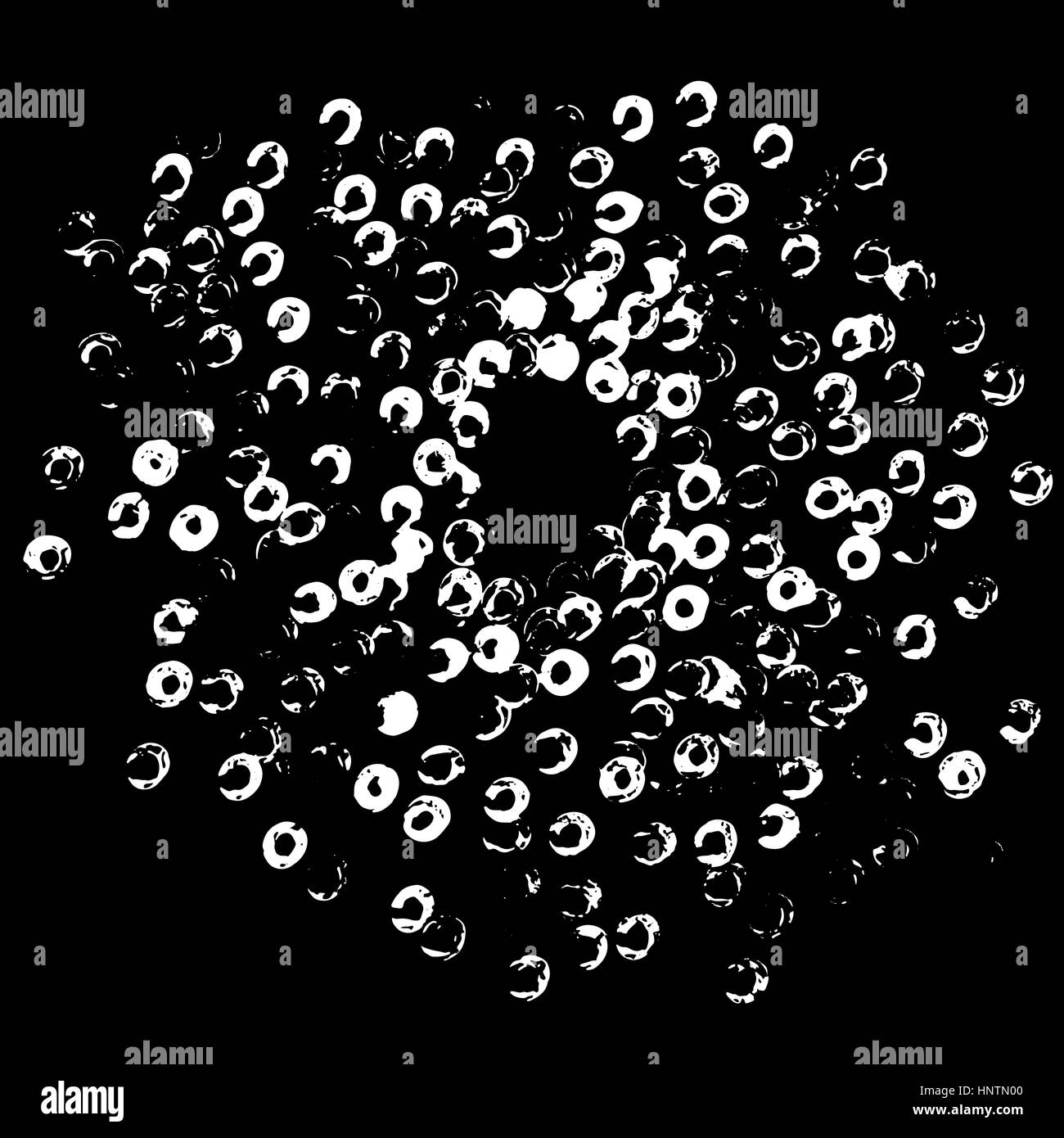 Round dots stamp frame with empty space for your text. Circle shape ...