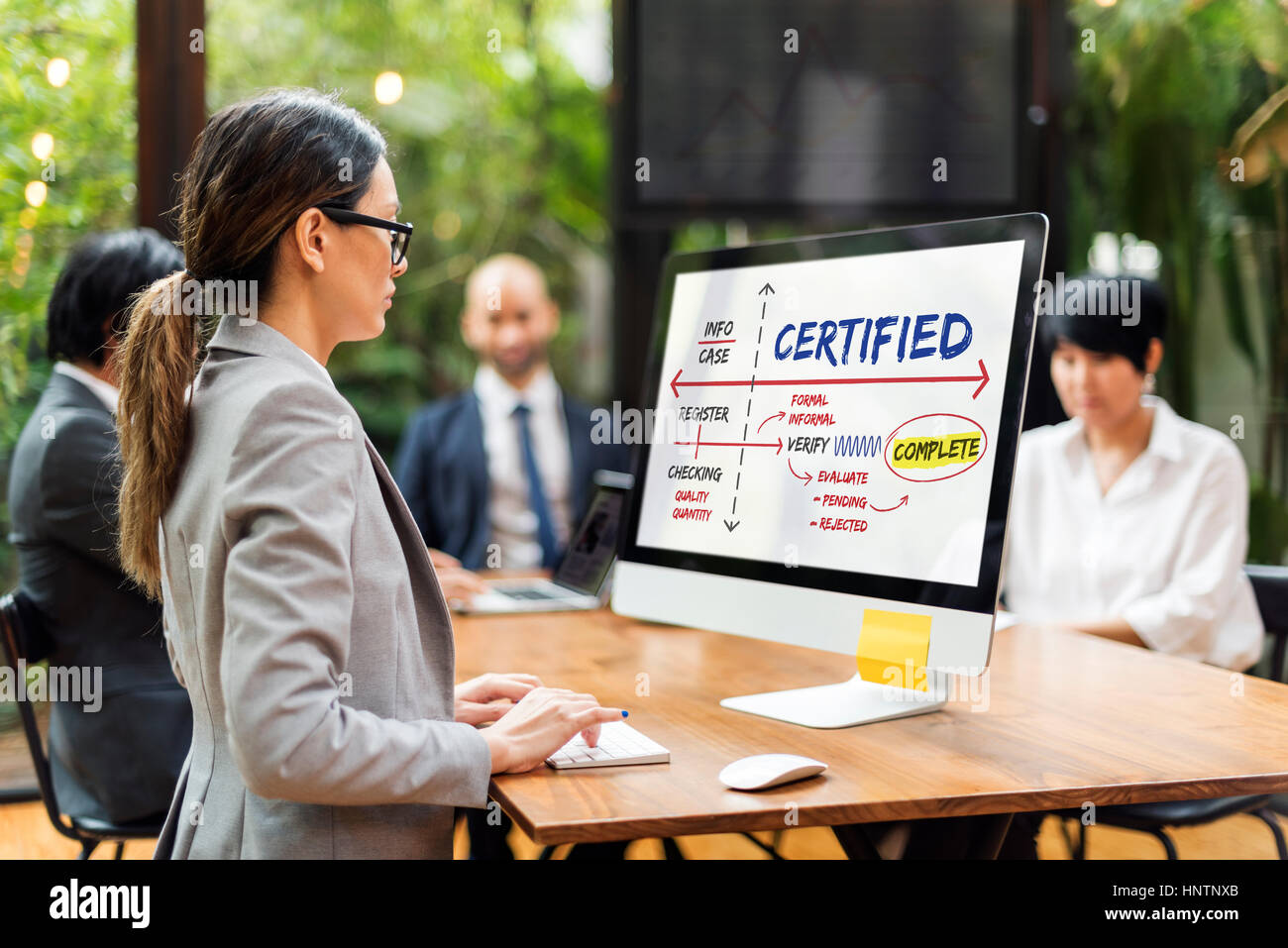 Typing approve hi-res stock photography and images - Alamy