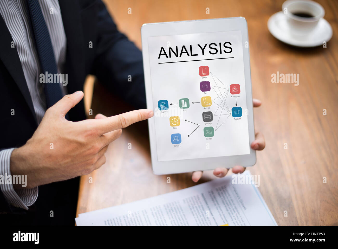 Analysis Model Flow Chart Icon Stock Photo - Alamy
