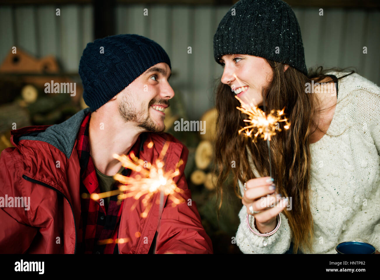 People Sparkler Celebration Happiness Togetherness Concept Stock Photo ...