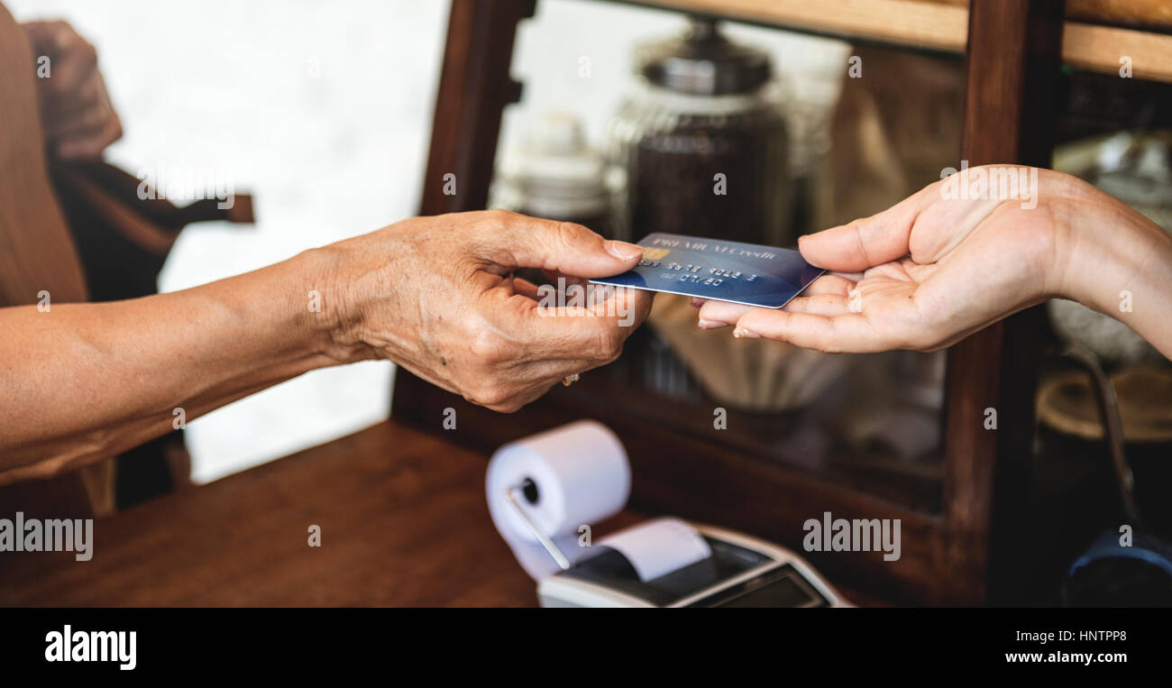 Cashier Handing Receipt Customer High Resolution Stock Photography and ...