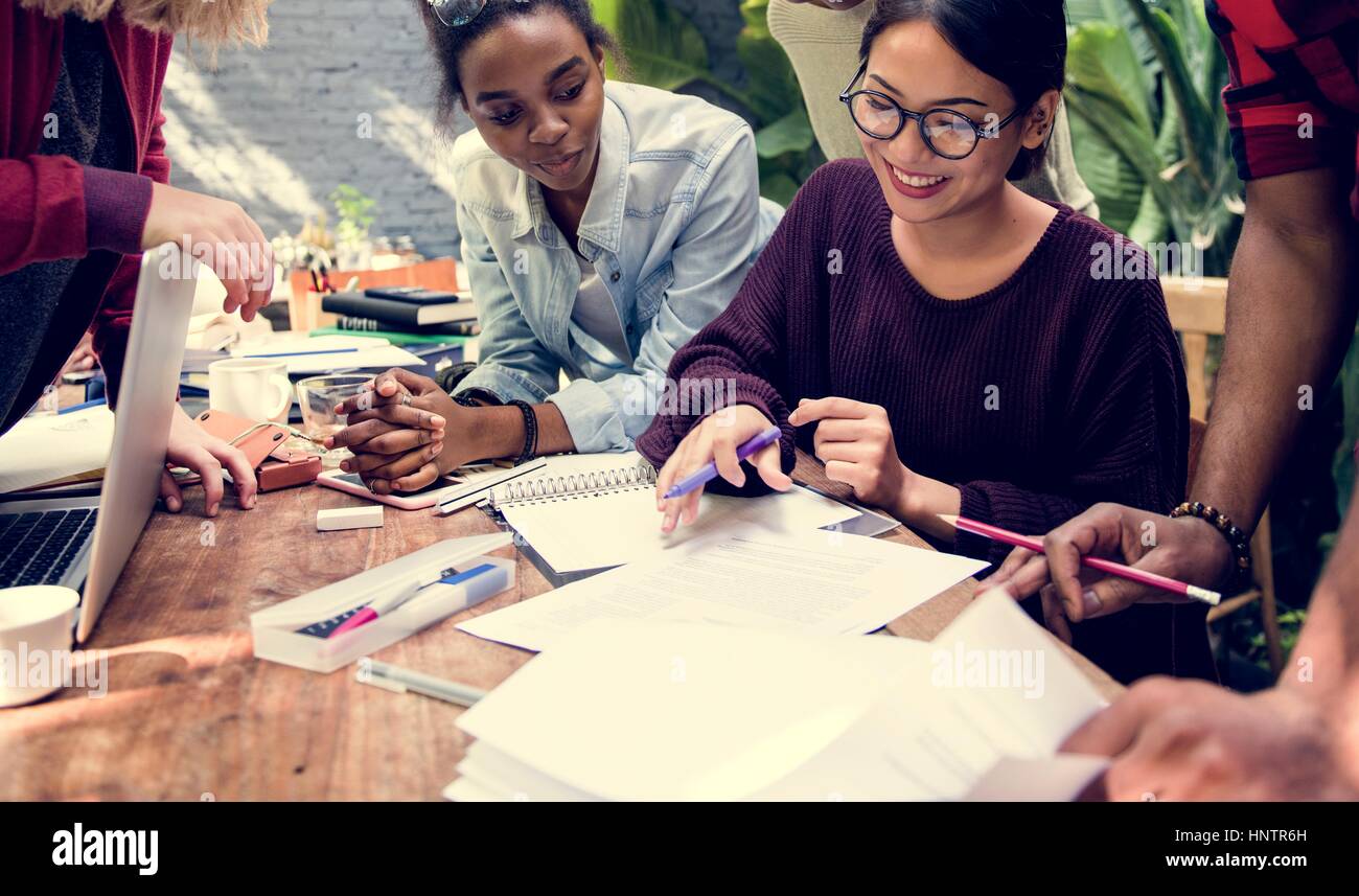 Friends People Group Teamwork Diversity Stock Photo - Alamy