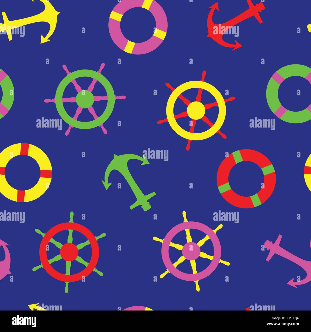 Seamless nautical pattern suitable for kids print colorful funny joyful ...