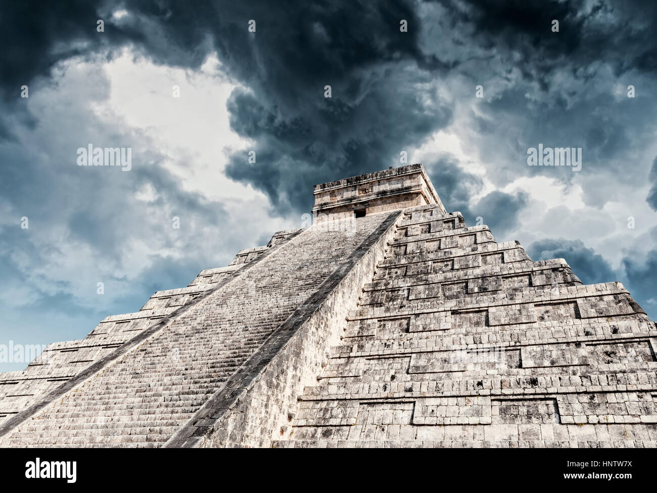 Stock Photo - Temple of Kukulcan in Chichen Itza, Mexico Stock Photo ...
