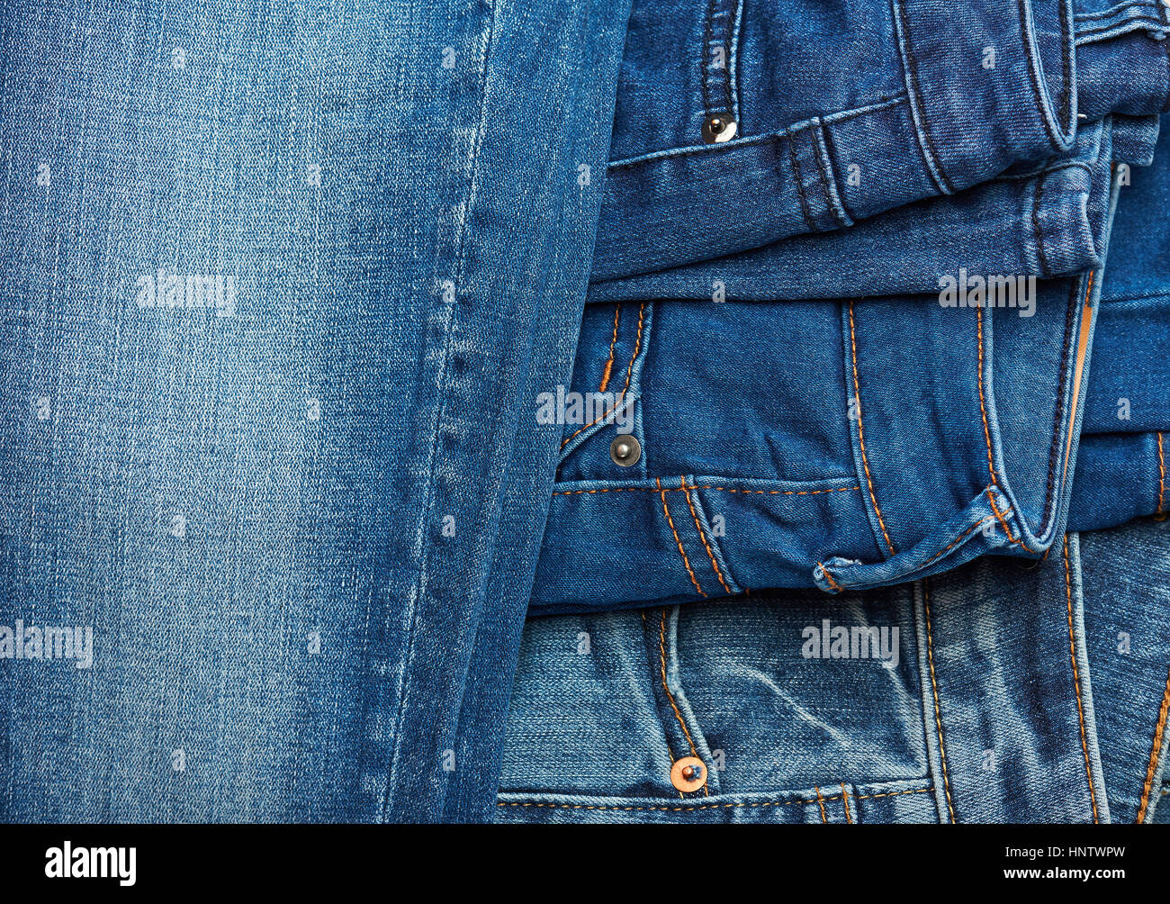 Blue denim jeans texture hi-res stock photography and images - Alamy